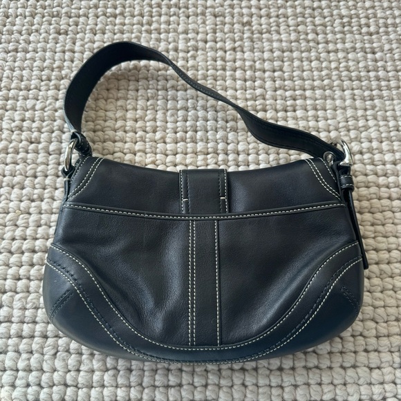 Coach | Bags | Genuine Coach Black Leather Shoulder Soho Bag Y2k ...